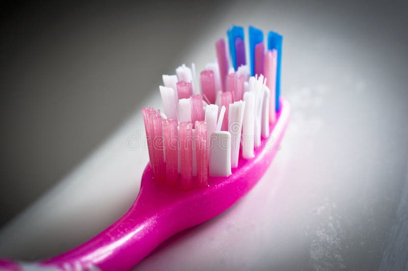 Pink toothbrush stock image. Image of glass, brush, care - 30224657