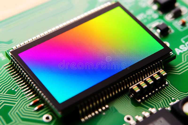 A Macro View Reveals the Intricate Green Circuit Board of a Computer ...