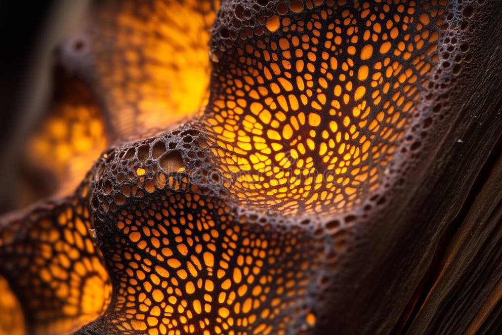 Macro View Reveals Intricate Pattern of Termite Damage in Wooden ...