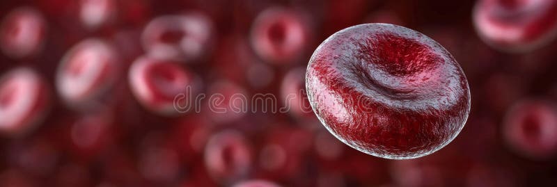 Macro View of a Single Red Blood Cell Surrounded by Others ...