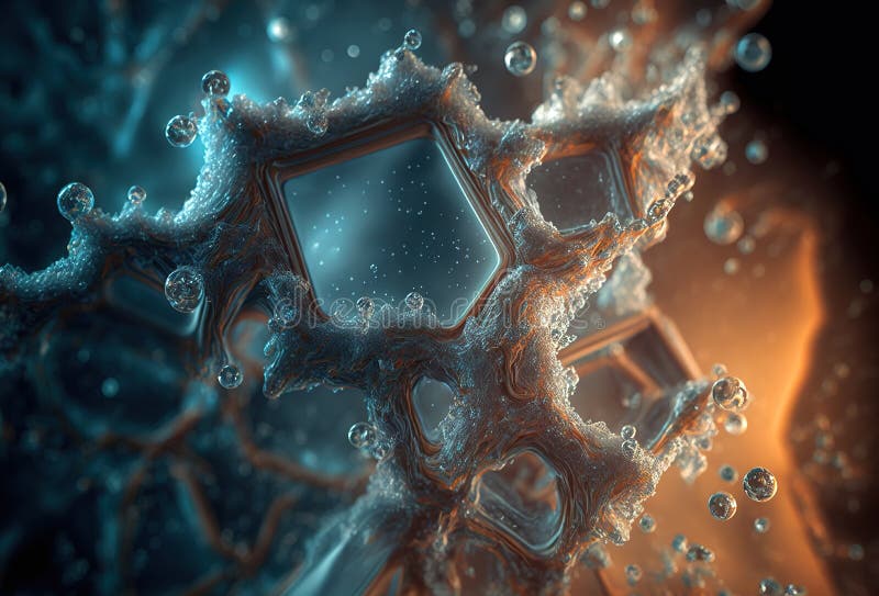 Macro View of Sodium Molecule. Abstract Background. 3D Rendering Style ...
