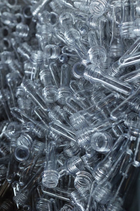 Macro View: Stack of PET Preform Blanks for Bottles Stock Photo - Image ...