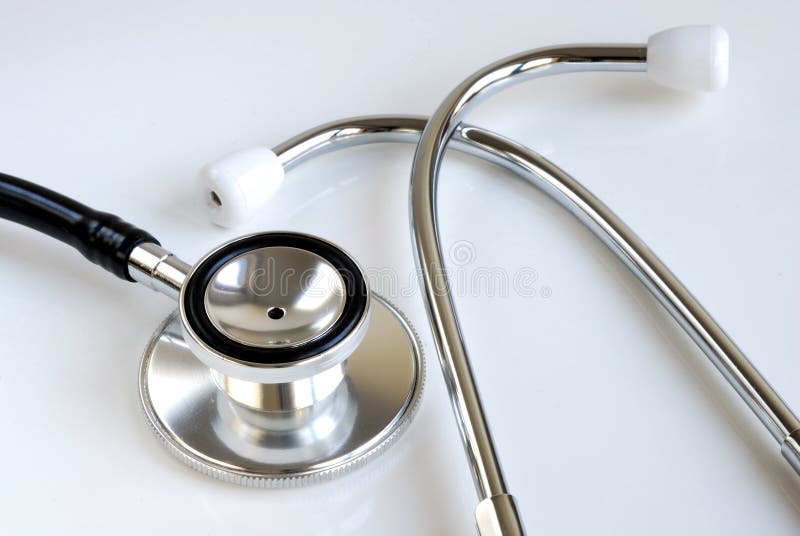 Macro View of the Stethoscope on a Table Stock Image - Image of ...