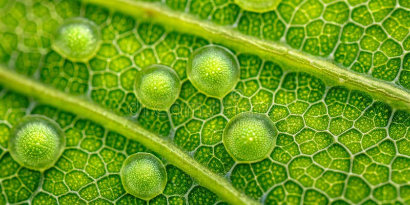 Macro View of Stomata on a Plant Leaf Revealing the Tiny Openings ...