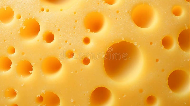 Close-Up of Yellow Cheese Texture with Holes Stock Illustration ...