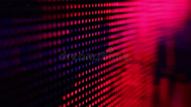 Macro View of a Television LED LSD Screen at the Time of Broadcasting a ...