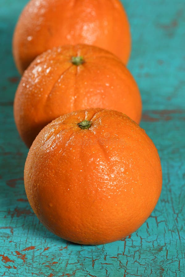 Macro View of Three Oranges Stock Image - Image of health, oranges ...