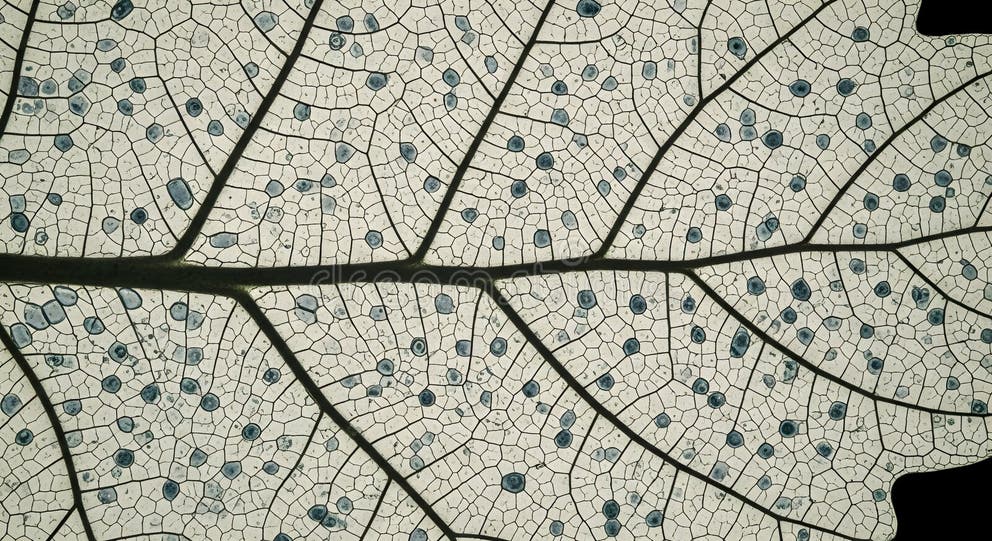 Macro View of a Translucent Leaf Skeleton Revealing Intricate Vein ...