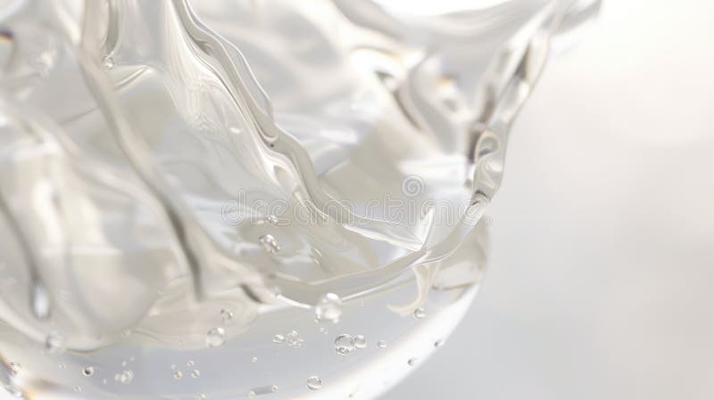 Macro View of Transparent Cosmetic Gel Droplets and Waves. Stock Image ...