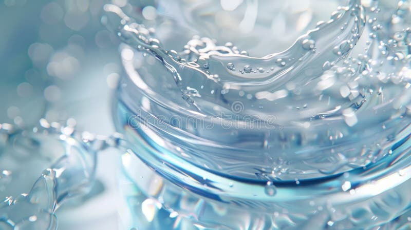 Macro View of Transparent Cosmetic Gel Droplets and Waves. Stock Image ...