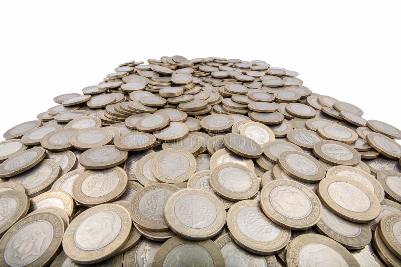Turkish Coins Isolated On White Stock Photo - Image of coin ...