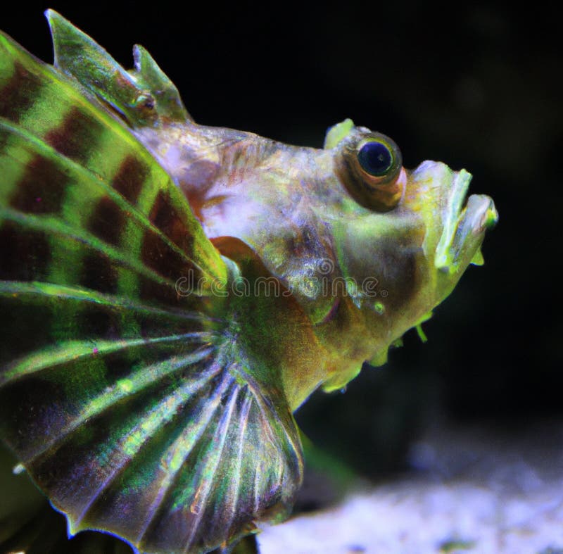 Macro View of an Underwater Barbed Fish Stock Photo - Image of fish ...