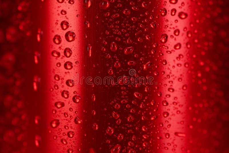 Macro of Water Drops on Coke Can Stock Image - Image of reflection ...