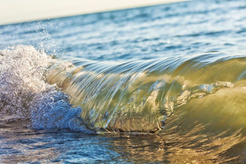Macro Wave Beach with Narrow Focus Background Stock Photo - Image of ...