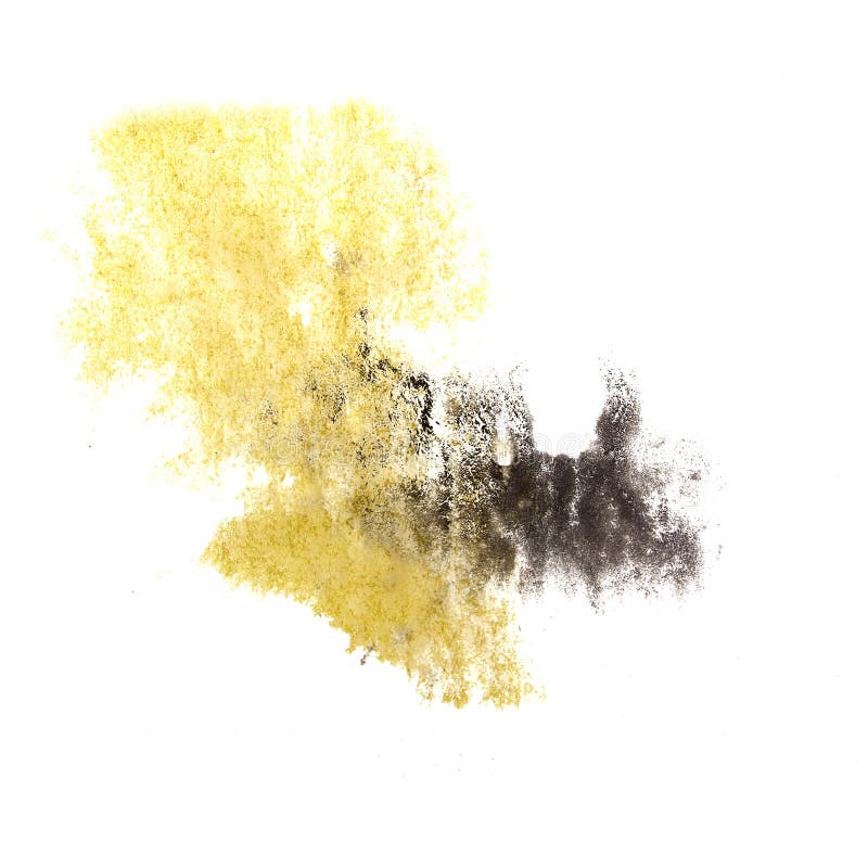 Macro Yellow, Black Spot Blotch Texture Isolated on a White Back Stock ...