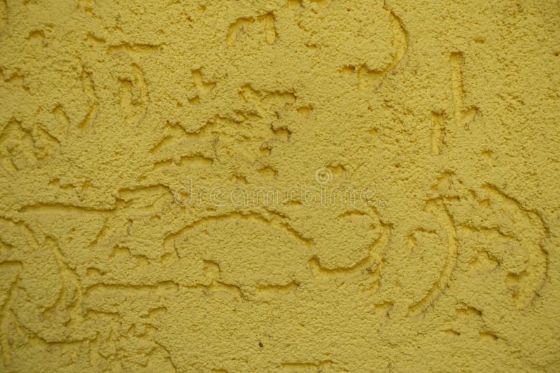 Macro of Yellow Wall with Worm Stucco Finish Stock Photo - Image of ...