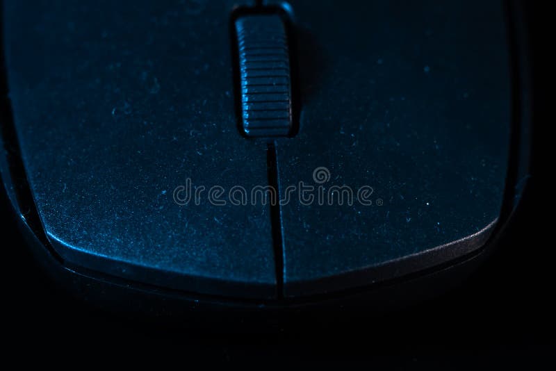 Macro Zoom Black Mouse with Stock Photo - Image of brand, light: 247264920
