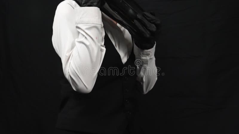 Macrography of Skilled Hands of a Bartender Shake a Cocktail Shaker ...