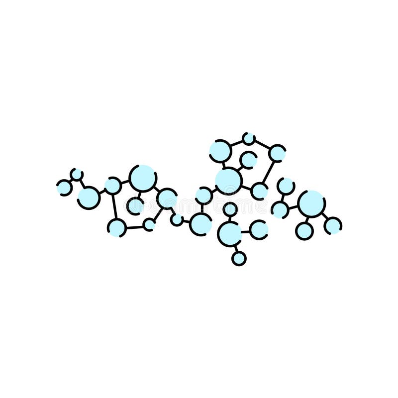 Macromolecule Color Line Icon. Organisation in Organism Stock Vector ...