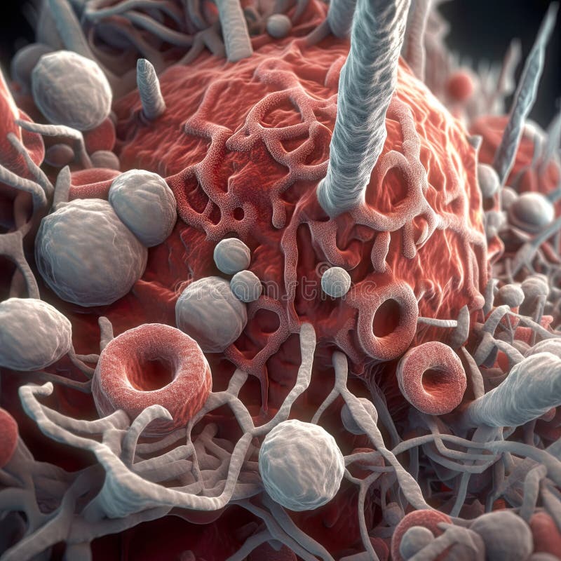 Macrophage Cells, Immune Cells at High Magnification, AI Generative ...