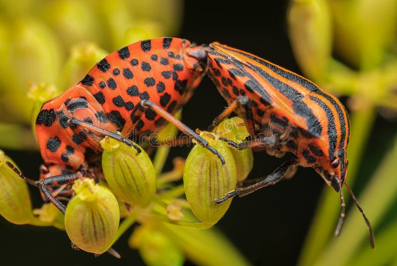 Mating bugs stock photo. Image of biology, bugs, lineatum - 196266774