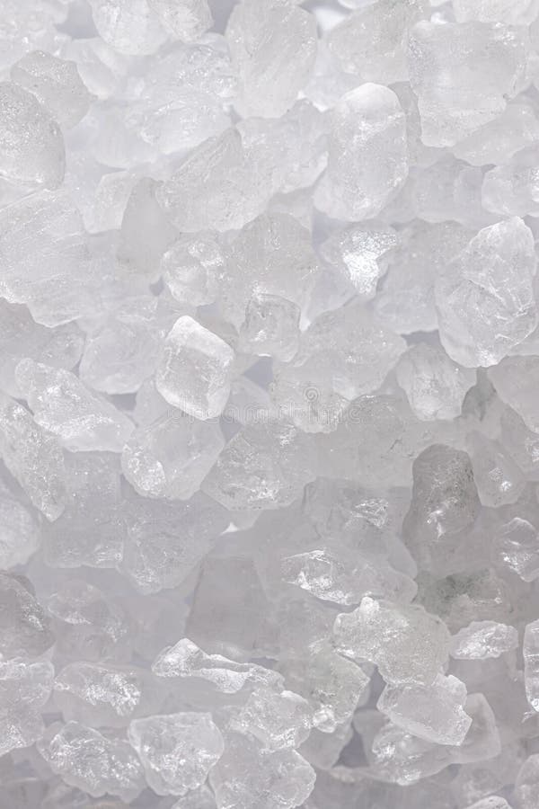 Macrophotography of Sea Salt. the Salt Pieces are Close Stock Photo ...