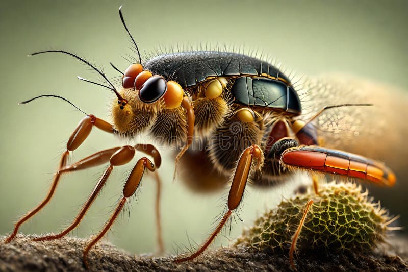 Macroscopic Close Up of a Small Insect Bug Spider Fly Stock ...