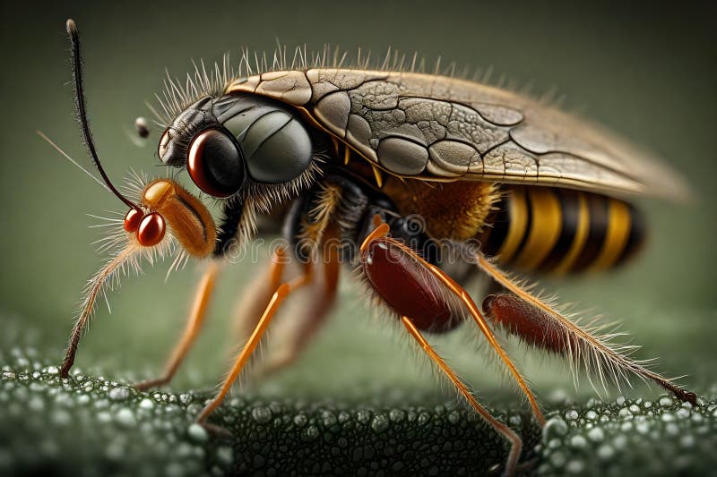 Macroscopic Close Up of a Small Insect Bug Spider Fly Stock ...