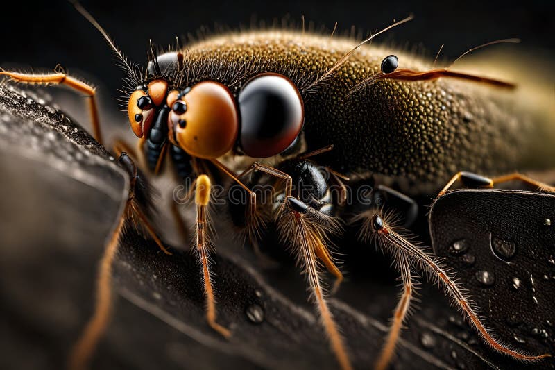 Macroscopic Close Up of a Small Insect Bug Spider Fly Stock ...