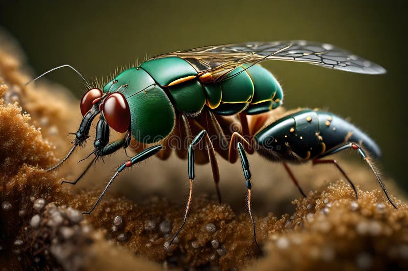 Macroscopic Close Up of a Small Insect Bug Spider Fly Stock ...
