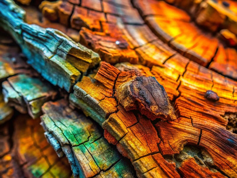 A Macroscopic Exploration of Decaying Timber Intricate Patterns and ...
