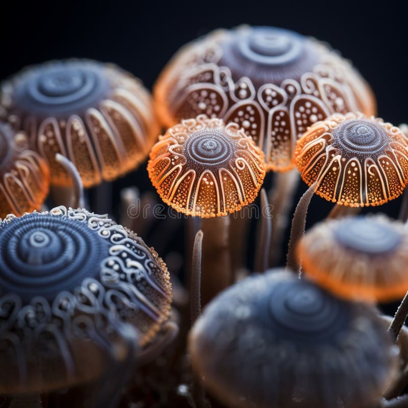 Macroscopic Shot If Radiolaria Cells, AI-generated. Stock Illustration ...