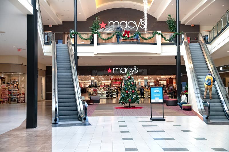 Macy S Store with Christmas Decorations at the Mall during Christmas ...