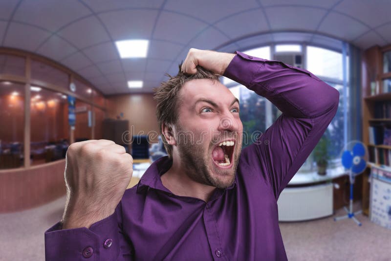 Mad businessman stock image. Image of male, caucasian - 57992681