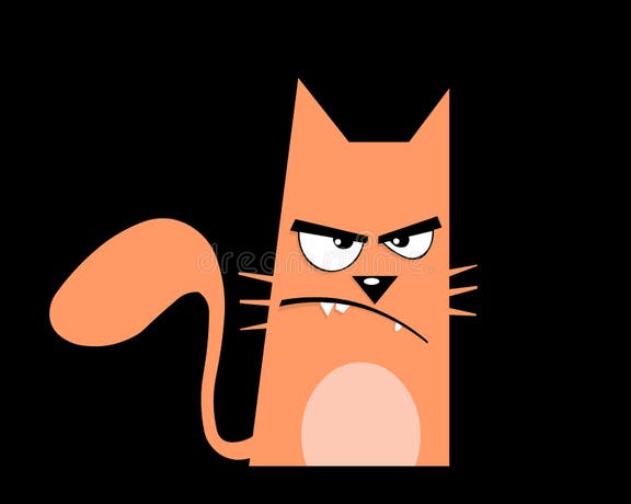 Mad Cat stock illustration. Illustration of emotion, mouse - 9397711