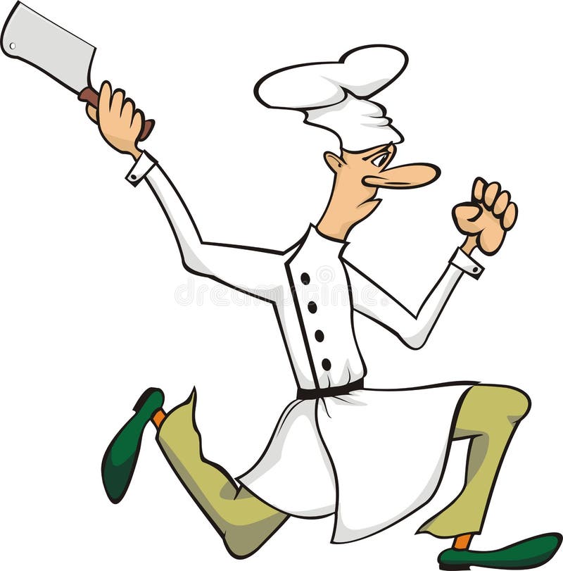 Mad cook stock vector. Illustration of cleaver, farm - 20488993