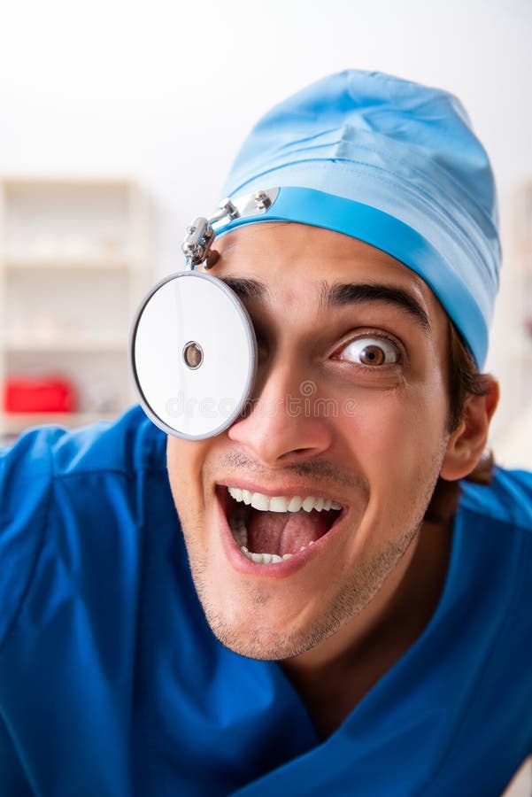 The Mad Doctor Working in the Clinic Stock Image - Image of maniac ...