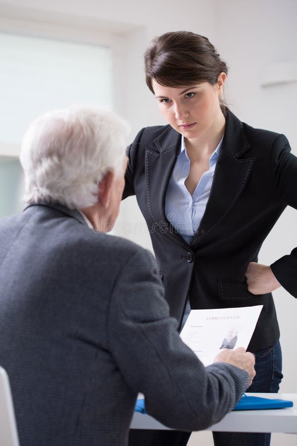 Job interview in office stock image. Image of interior - 92599931