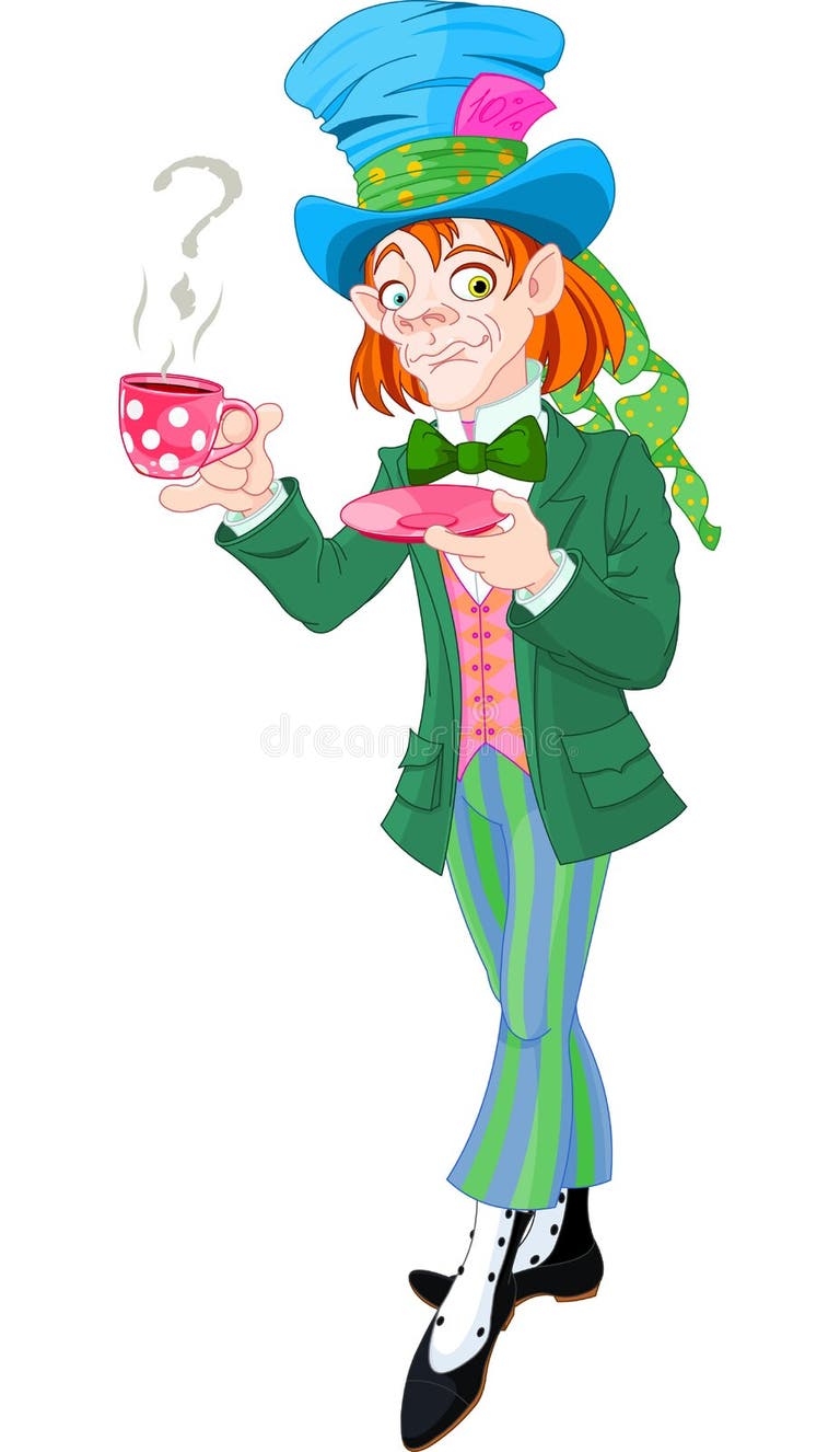 Mad Hatter Hat Stock Illustrations – 189 Mad Hatter Hat Stock ...