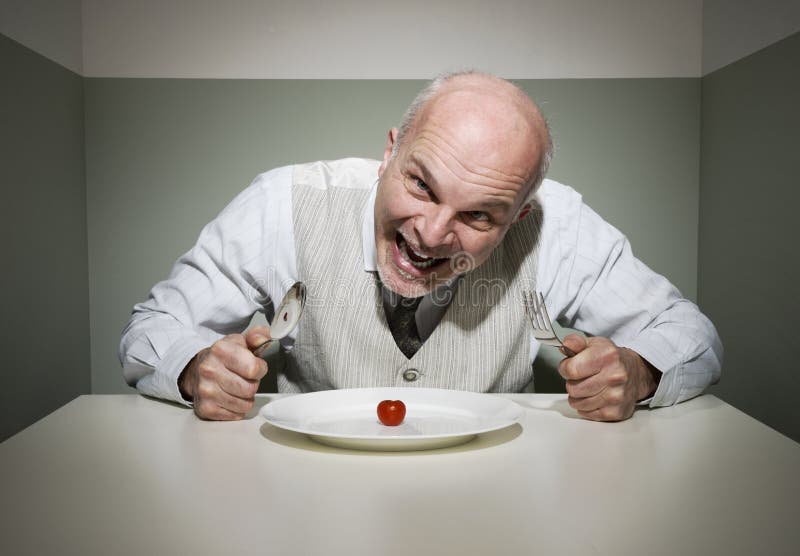 Mad hungry stock image. Image of adult, grin, evil, lunch - 44565765