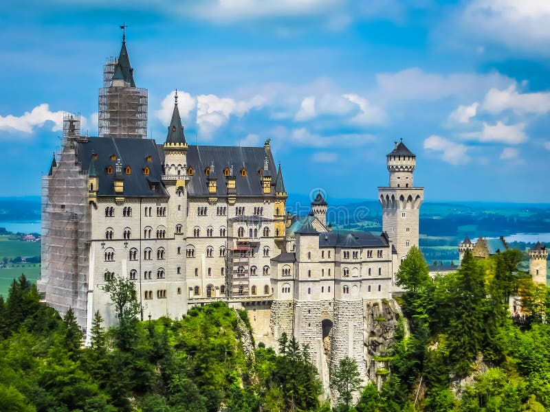The Mad King S Castle - Neuschwanstein Castle - Fussen, Germany Stock ...