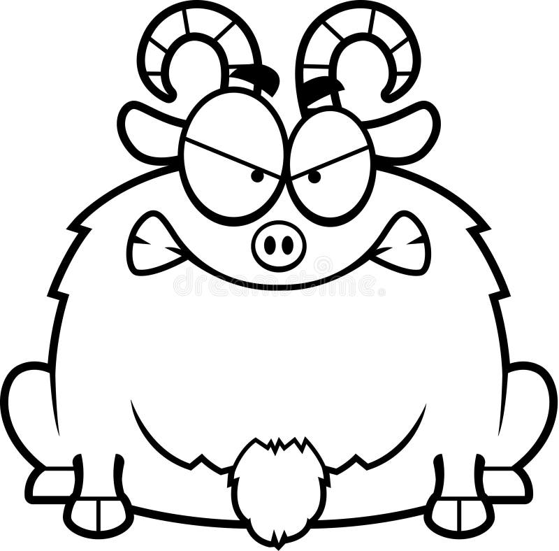 Mad Little Goat stock vector. Illustration of clipart - 47054429