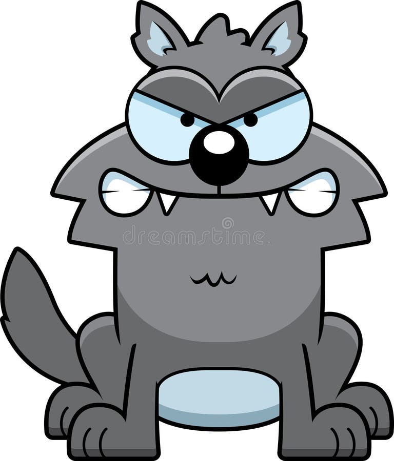 Mad Little Wolf stock vector. Illustration of wolf, furious - 157337941