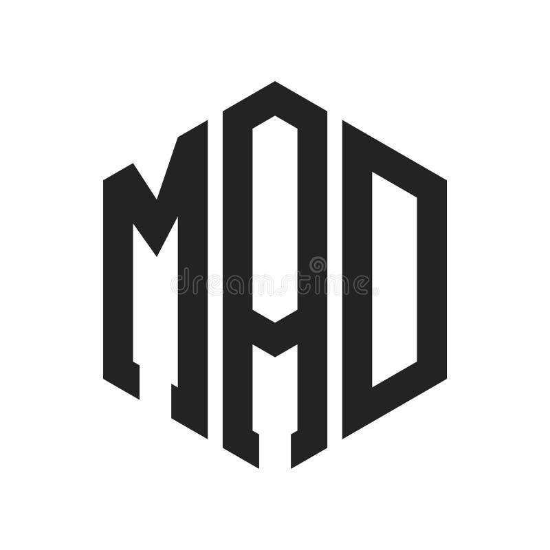 MAD Logo Design. Initial Letter MAD Monogram Logo Using Hexagon Shape ...