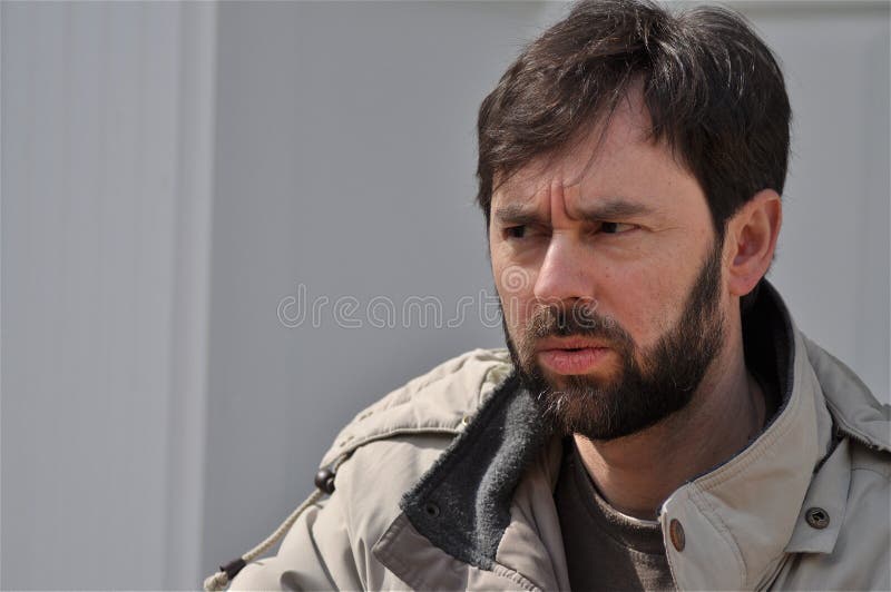 Mad Man stock photo. Image of displeased, distrustful - 13811822