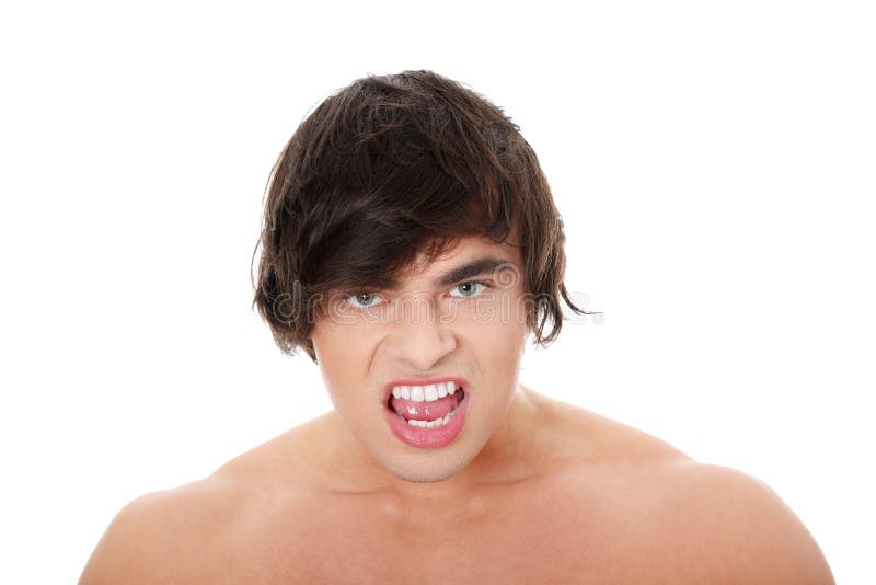 Mad man stock photo. Image of grimace, eyes, isolated - 19119538