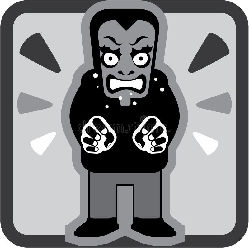 Mad man stock vector. Illustration of cartoon, color - 26013803