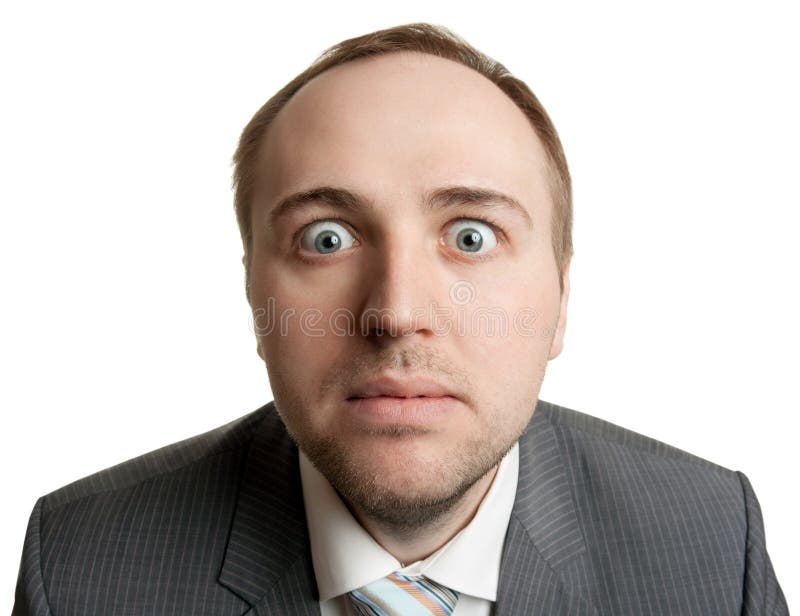 Mad Manager on White Background Stock Image - Image of corporate ...