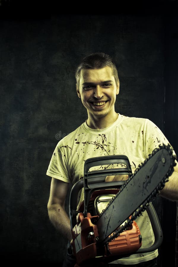 Mad maniac stock photo. Image of illegal, horrible, chainsaw - 29629358