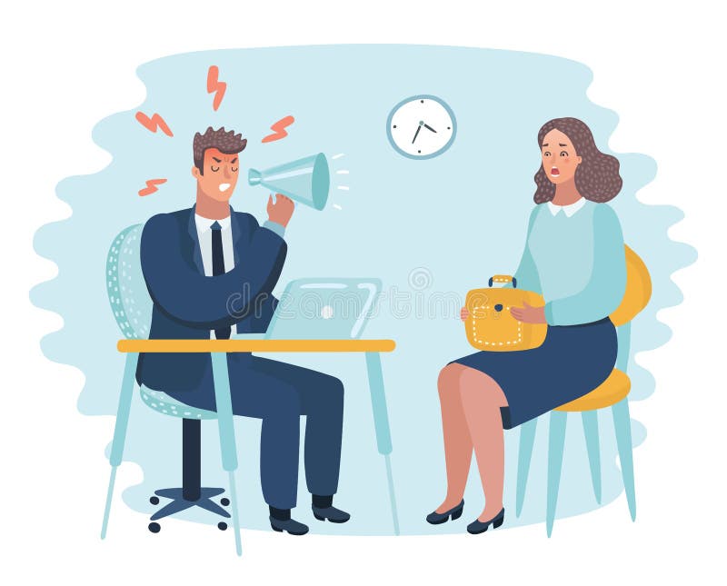 Mad Office Man Vector Illustration Stock Vector - Illustration of ...